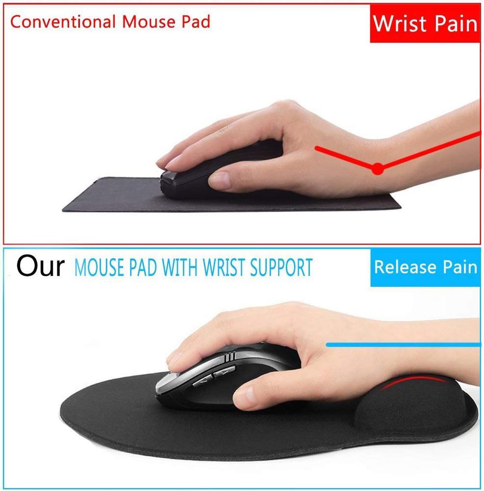 Mouse Pad - Gel Gaming Mouse Wrist Rest Pads Mat, Ergonomic Memory Foam ...