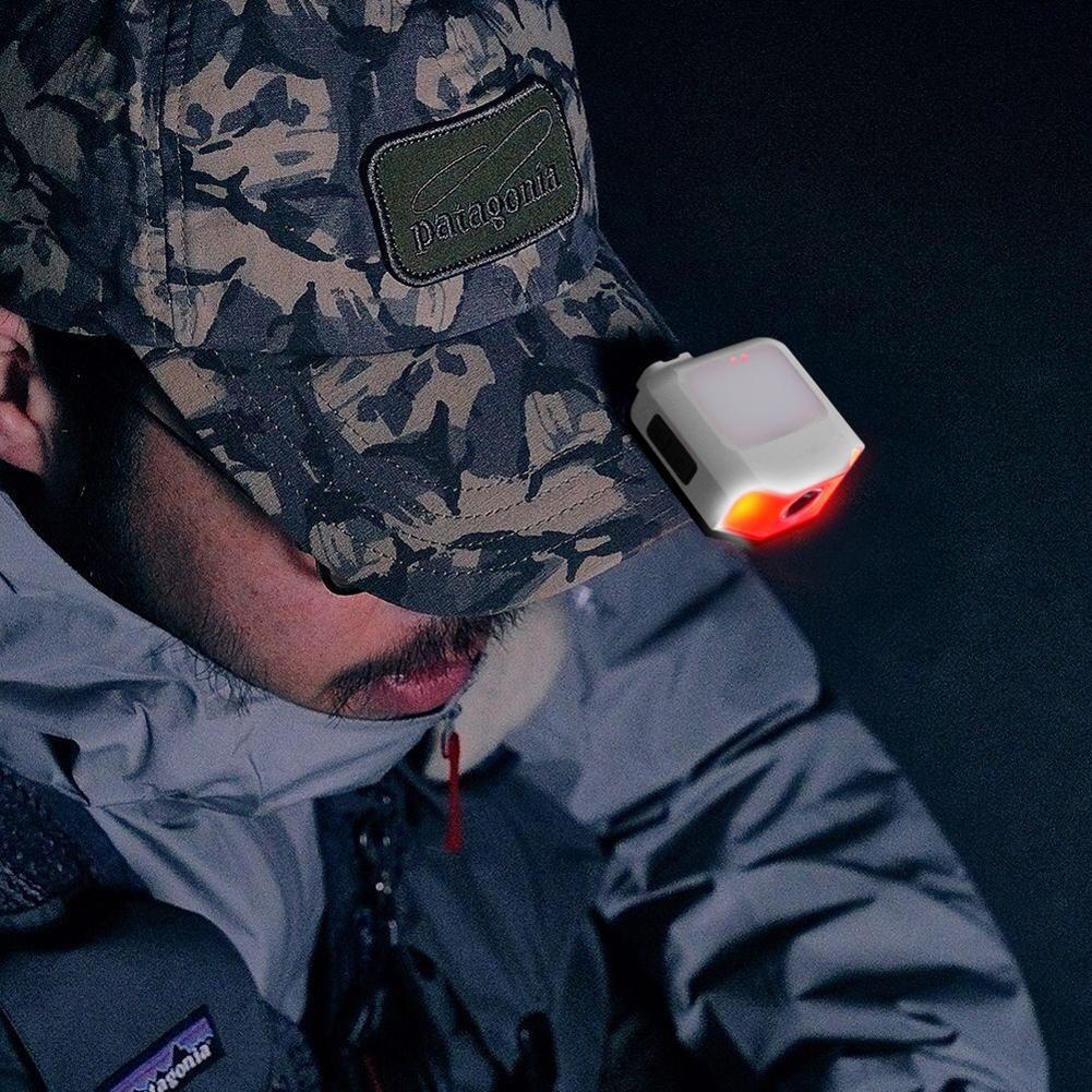 Sensor Hat Clip Light Headlight COB LED Camping Fishing Headlamp (White ...