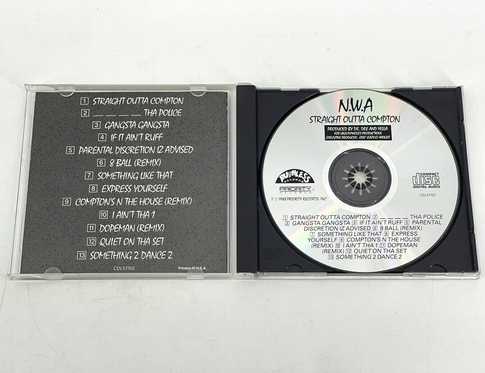 N.W.A.: Straight Outta Compton (CD) 1988 Priority ~ PLAYS PERFECTLY ...