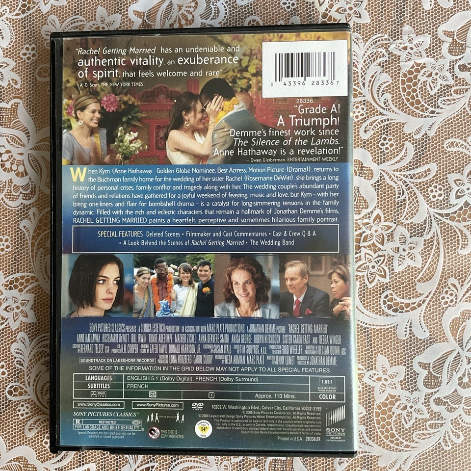 Rachel Getting Married - DVD Disc only "No Box or Artwork" Free ...