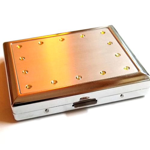 NEW Jeweled Silver Tone Cigarette Case Easy-Open Hinged | eBay