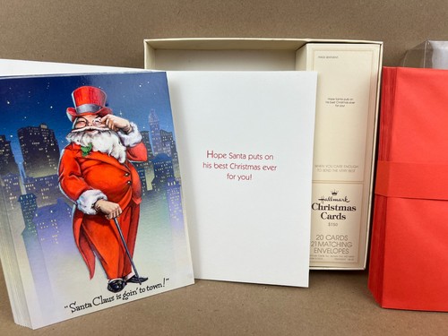 VTG new box set Hallmark Santa Claus is Goin' to Town Christmas cards ...