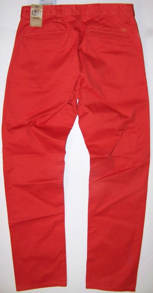NWT Dockers ALPHA KHAKI orange SLIM TAPERED flat front PANTS Trousers ...