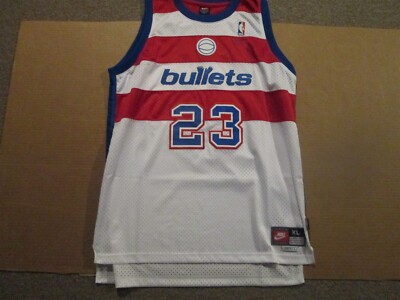 NBA Washington Bullets Vintage 1990's #23 Michael Jordan Nike XL Jersey ...