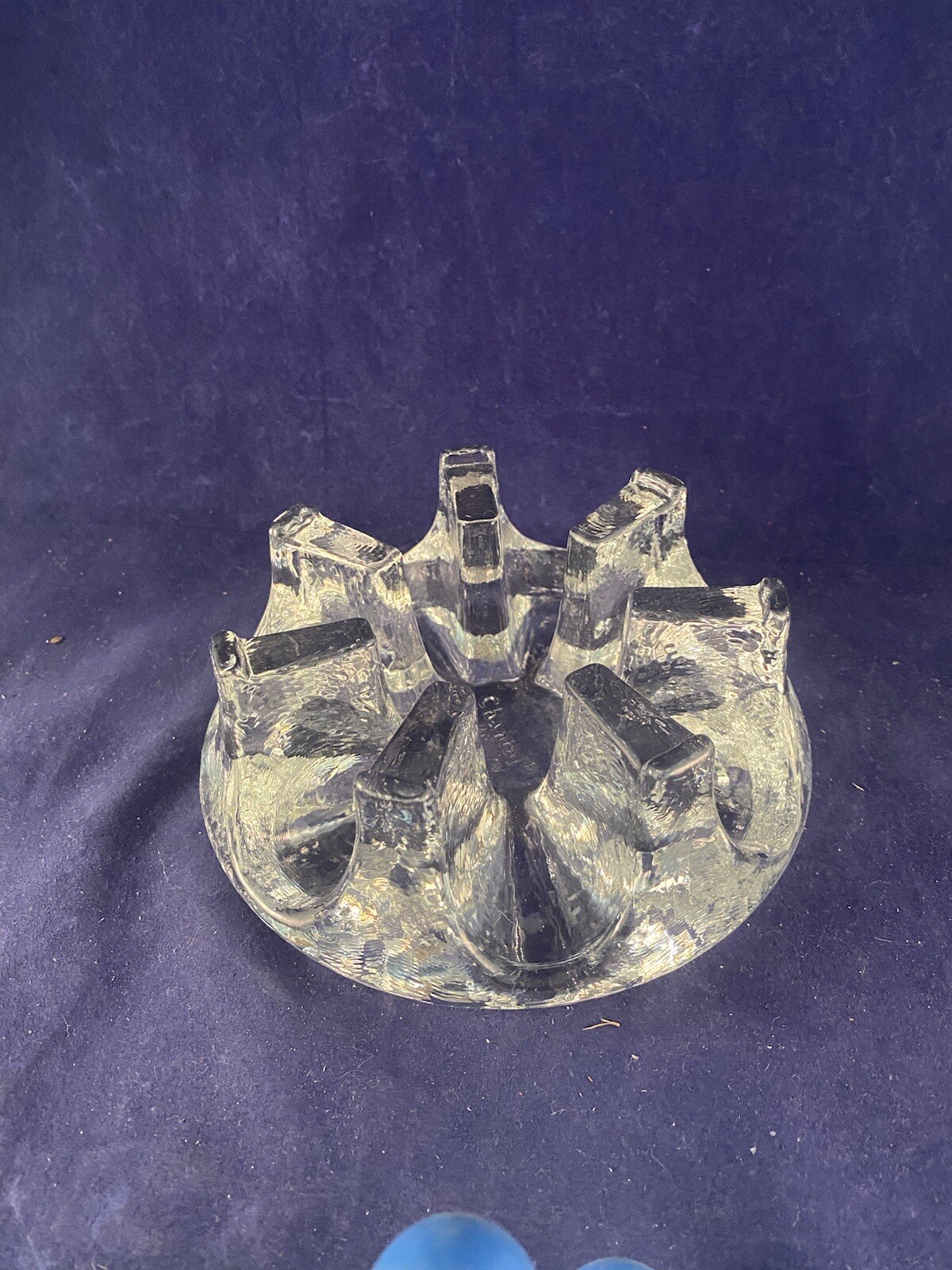 Vintage 87 Chantal 6" Grande Stand Clear Glass Warming Trivet for ...