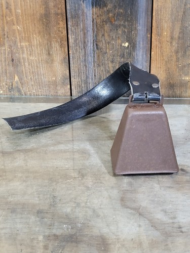 Vintage Primitive 4" Cowbell Leather Strap | eBay