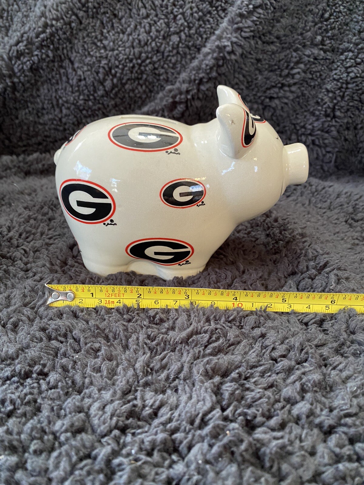 GEORGIA BULLDOGS Ceramic Piggy Bank Pig Shaped 4.5"x6" | eBay