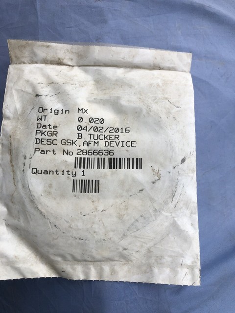 Cummins 2866636 AFM Device Gasket Hz059 for sale online | eBay