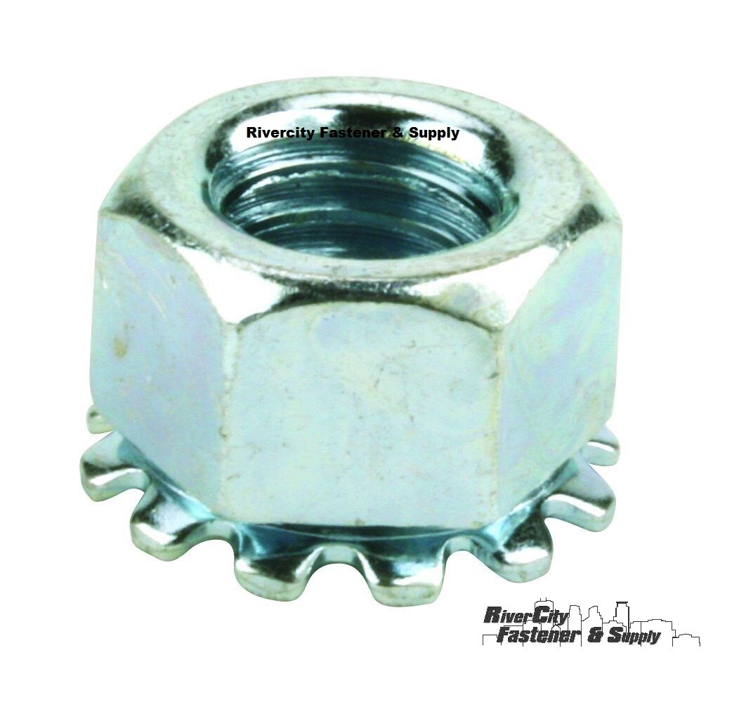 (100) 1/4-20 External Star Lock / Kep Nuts Locking Keps Nut / Locknuts ...