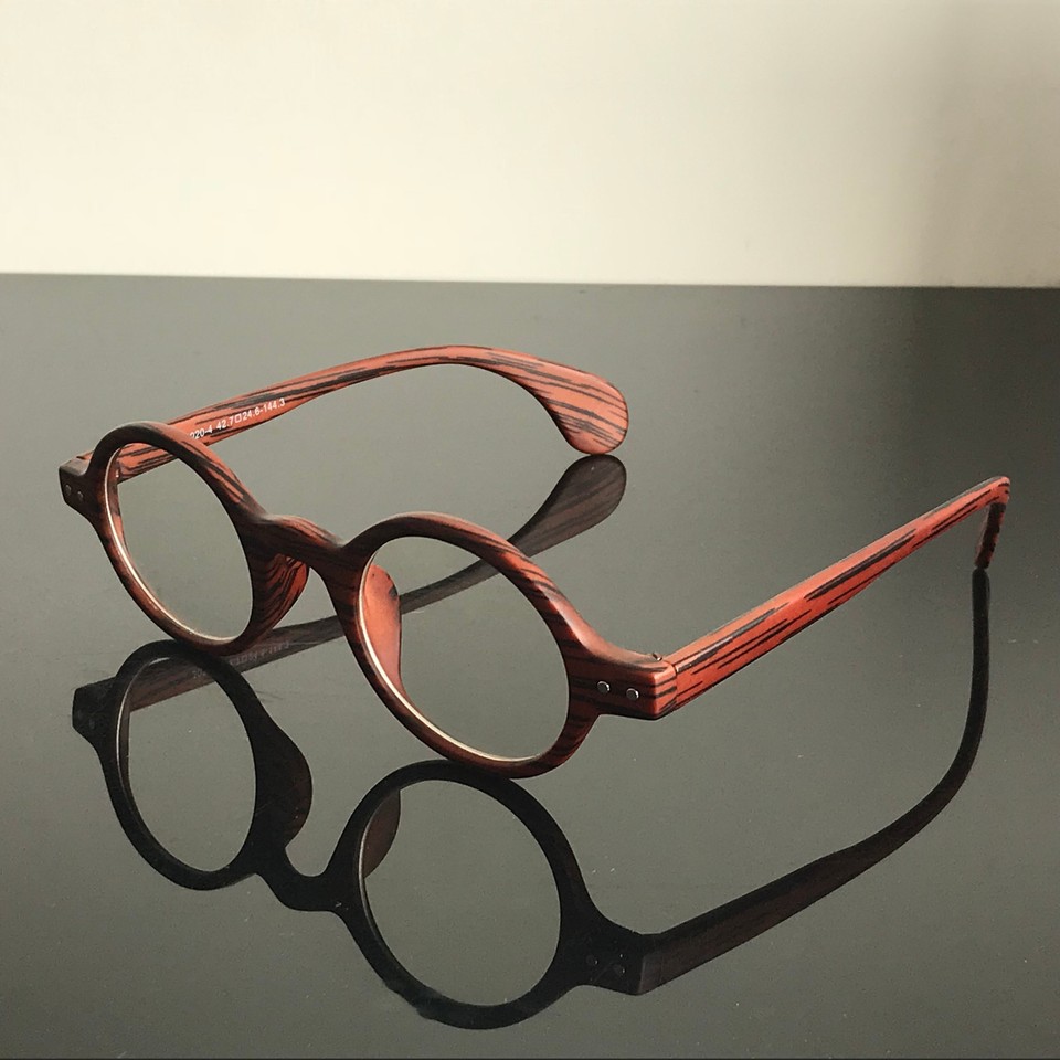 Vintage Oval Round 42.70mm Small Eyeglass Frames Clear Lens Rx able ...