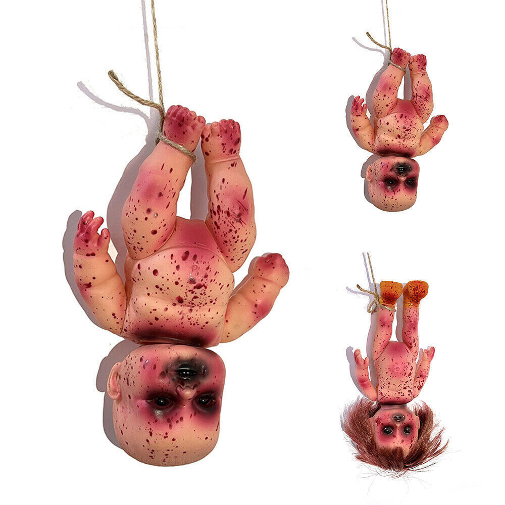 Halloween Hanging Ornament Scary Reborn Zombie Baby Doll Creepy Ghost ...