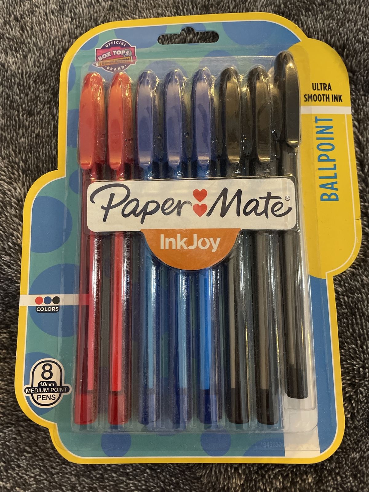 NEW PAPER MATE INKJOY 100ST MEDIUM POINT PENS, 3-BLUE 2-RED 3-BLACK 8pk ...