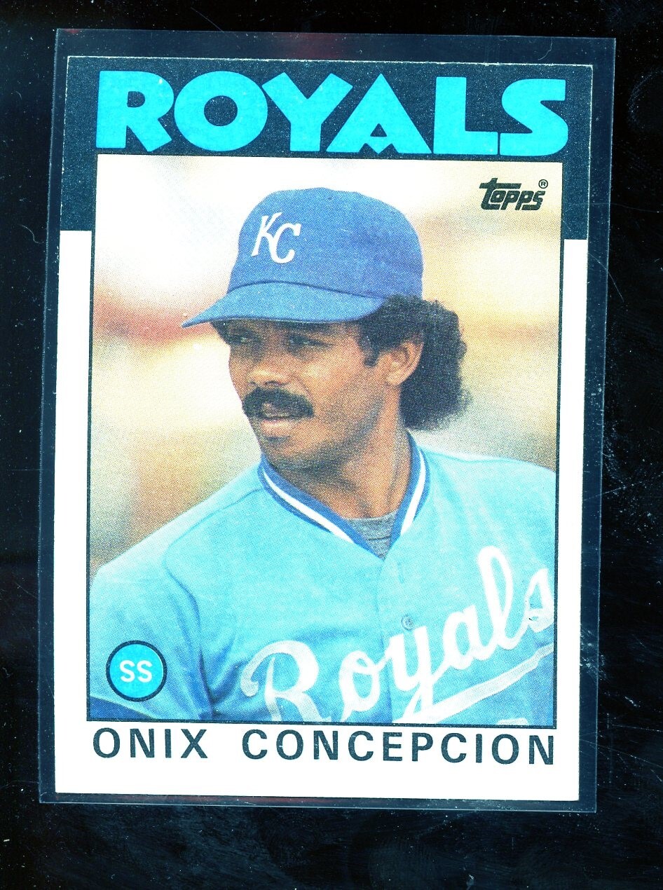1986 TOPPS BLANK BACK PROOF ONIX CONCEPCION ROYALS VG A04491 | eBay