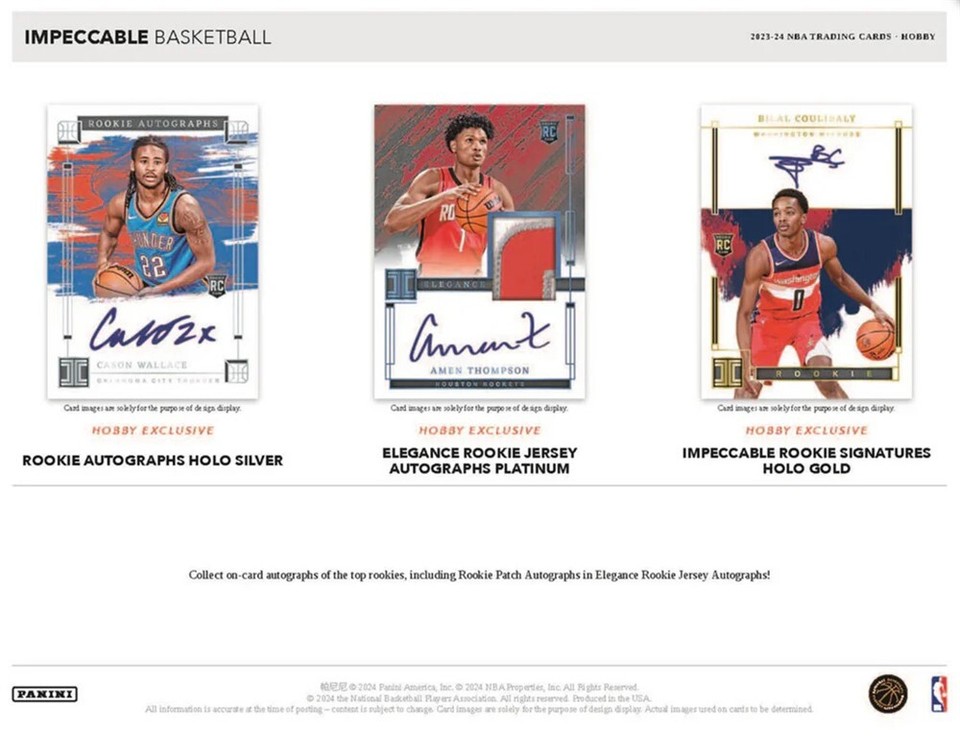 2023/24 PANINI IMPECCABLE BASKETBALL FACTORY SEALED 3 BOX HOBBY CASE | eBay