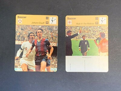 (2) 1979 Johan Cruyff FC Barcelona Sportscaster Soccer Football Cards ...