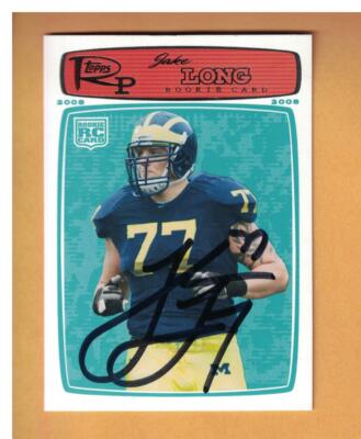 Jake Long AUTOGRAPHED 2008 TOPPS ROOKIE PROGRESSION FOOTBALL CARD ...