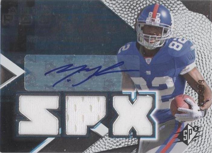 2008 SPx - Auto Rookie Jersey Mario Manningham #169 /599 (AU, MEM, RC ...