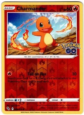 Charmander Reverse Holo Common Pokemon GO 008/078 LP | eBay UK