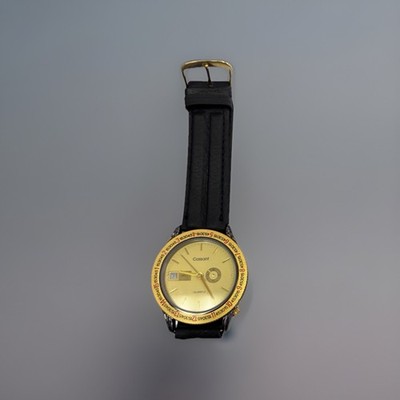 Vintage Cassant Men’s GMT Retro Unique Watch Gold Dial Black Leather | eBay
