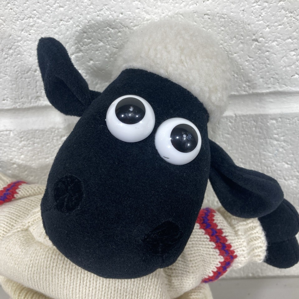 Shaun The Sheep Plush Wool Sweater Wallace And Gromit Stuffed 1989 ...