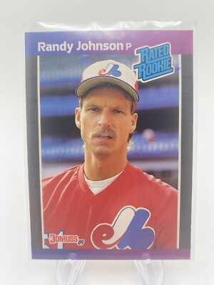1989 Donruss Randy Johnson Rated Rookie #42 Expos Rare Double Error ...