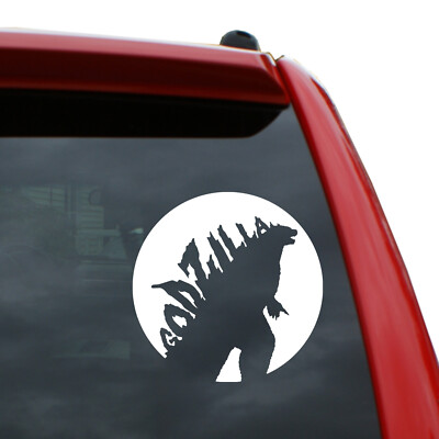 Godzilla - Round Godzilla Vinyl Decal | Color: White | 5" x 5" | eBay
