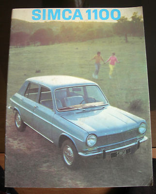 catalogue brochure automobile SIMCA 1100 octobre 1967 | eBay