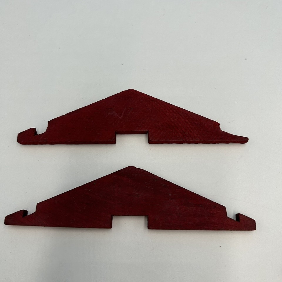 Lincoln Logs Wood Red Roof Truss TRUSSES Building Parts chimney Damaged ...