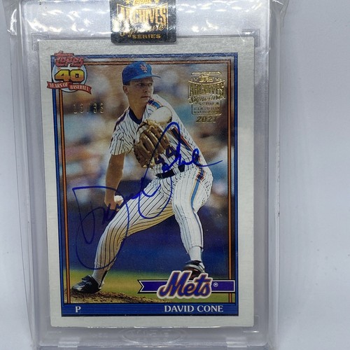 2021 Archives Signature Series David Cone (1991 Topps) Manufacturer /33 ...