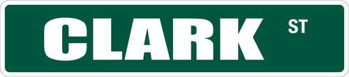 *Aluminum* Clark 4" x 18" Metal Novelty Street Sign SS 912 | eBay