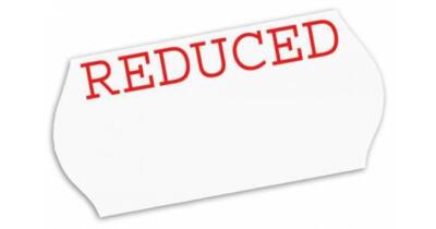 Price Labels CT426x12mm REDUCED In Black Ink 30 Roll Fits Sato Kendo ...