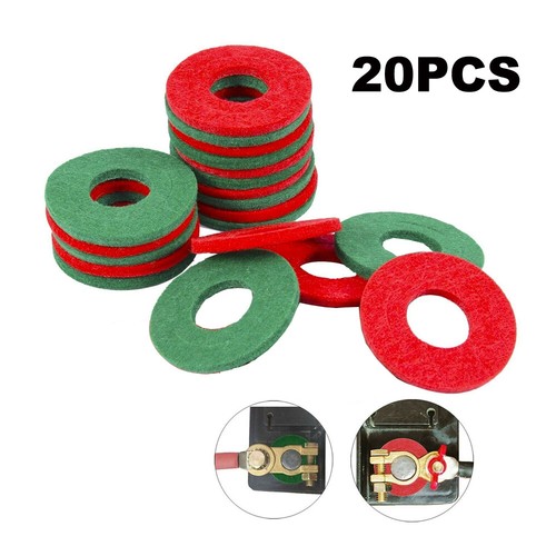 20× Anti Corrosion Car Battery Terminal Washers Bag Felt Washer Pads ...