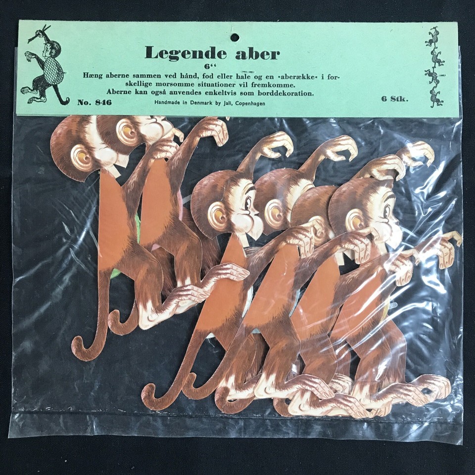 6” Playing Monkey Jali 846 Fold Out Decoration Six Pieces | eBay