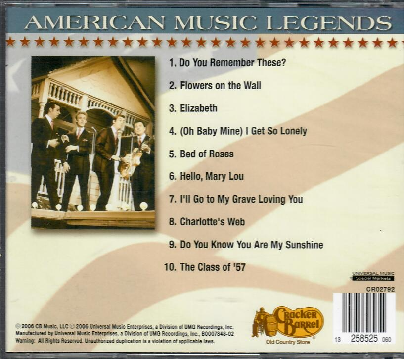 Statler Brothers American Music Legends CD | eBay