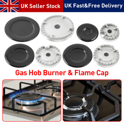 Set of Cooker Oven Gas Hob Rapid Burner Flame Caps Crown Ring Tops ...