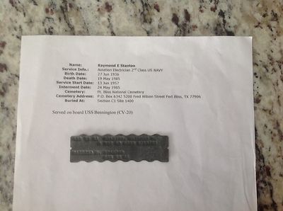 Addressograph plate Vietnam War era named Navy USS Bennington | eBay