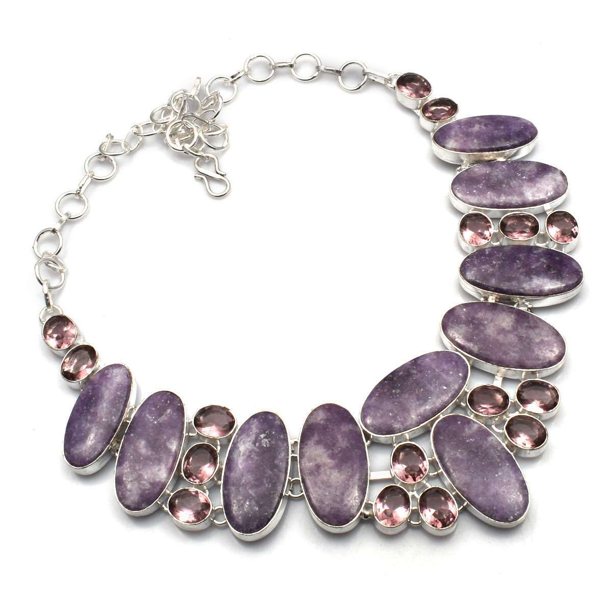 Charoite Pink Topaz Gemstone Handmade Big Necklace Jewelry 83 Gms LBN ...