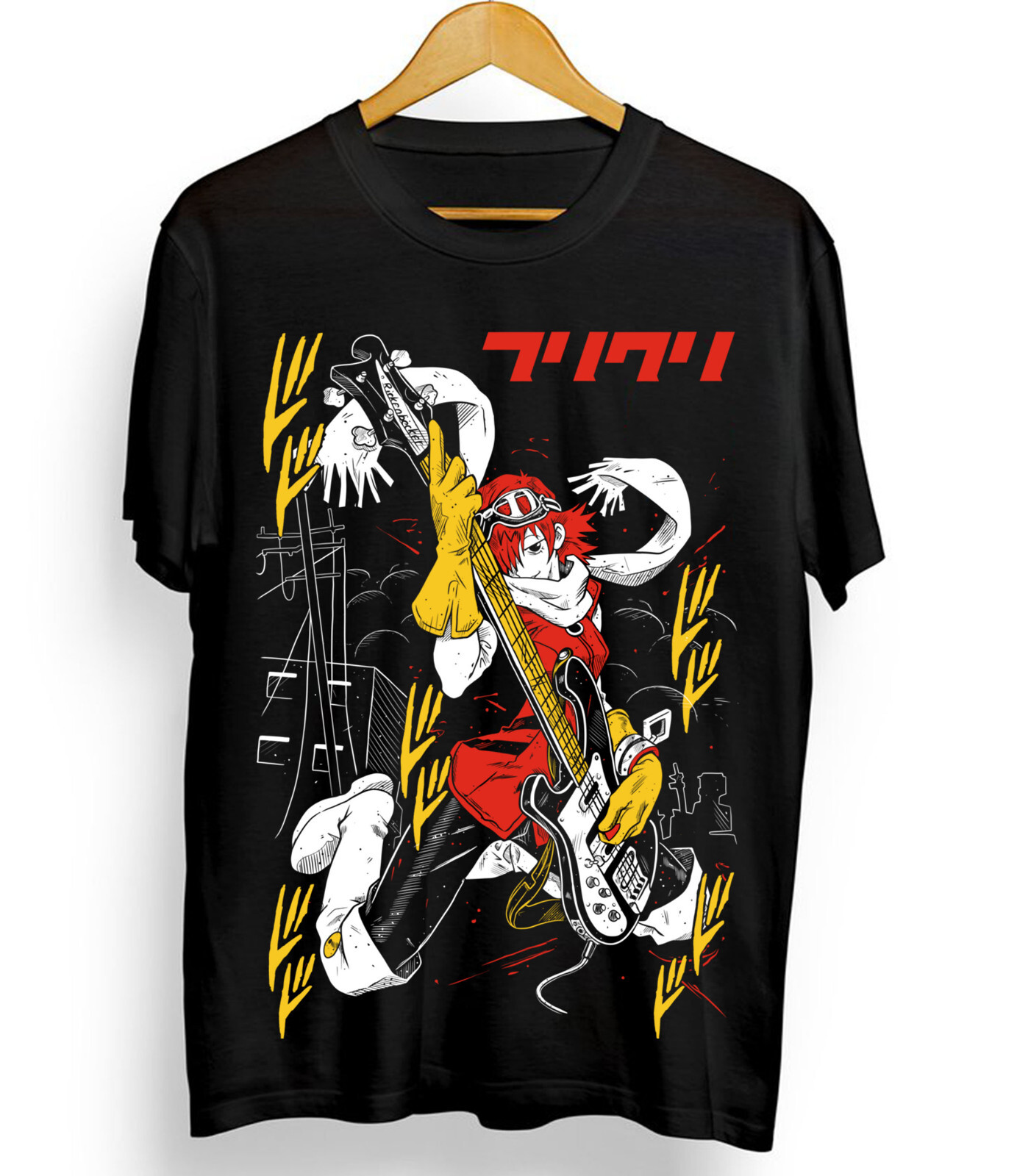 FLCL Haruko Fooly Cooly T-Shirt Anime Haruko T-Shirt Haruhara Gainax ...
