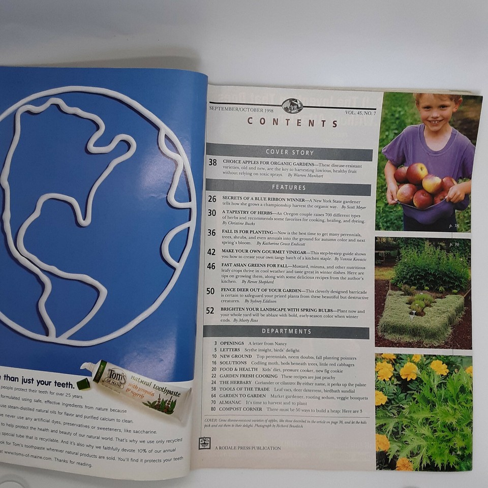 Organic Gardening Magazine Rodale Press September/October 1998 Issue | eBay