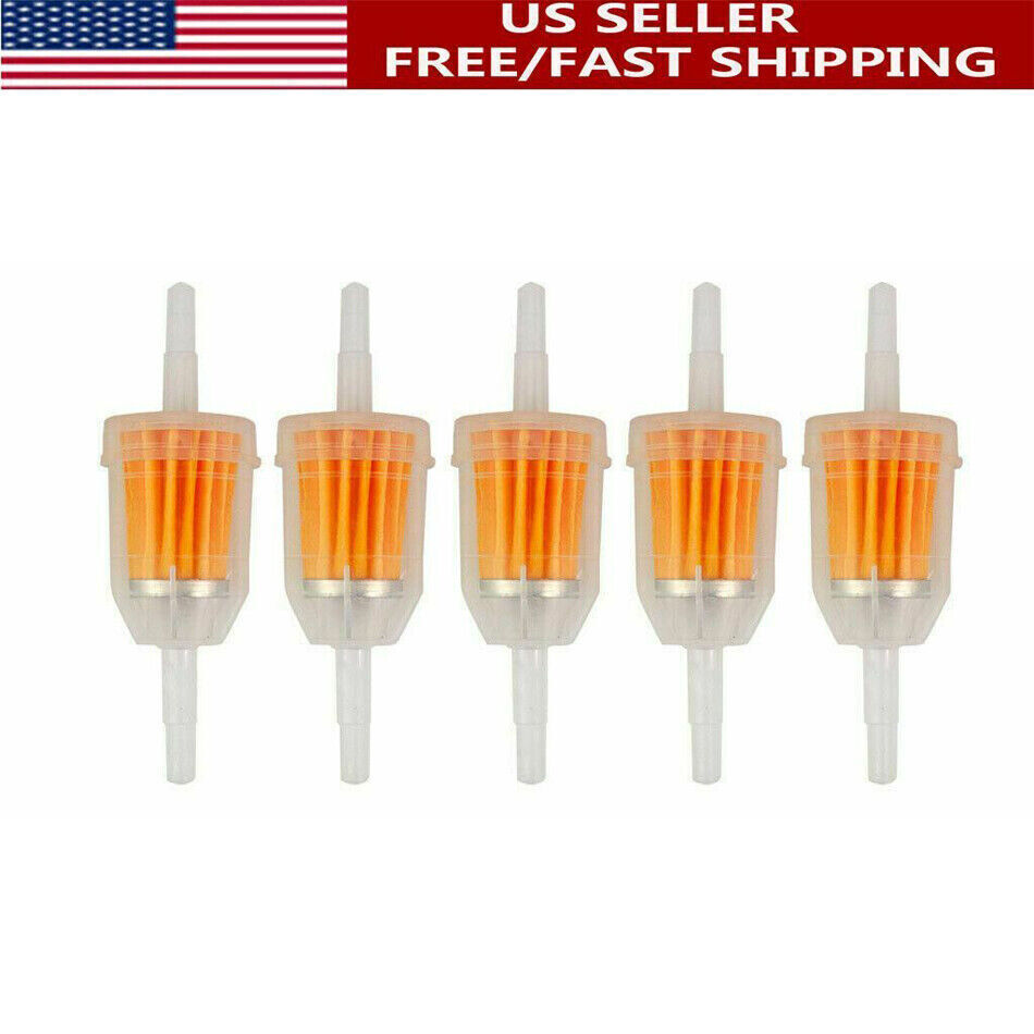 5X Universal Motor Inline Gas Oil Fuel Filter Small Engine For 1/4'' 6 ...