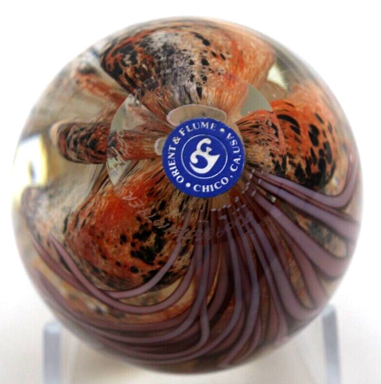 Charming ORIENT & FLUME Elliptical Clown Fish AQUARIUM Art Glass ...