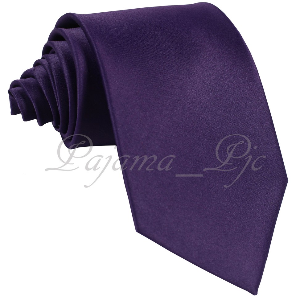 Brand NEW MEN'S SOLID COLOR SELF TIE NECK TIE FORMAL PARTY WEDDING PROM ...