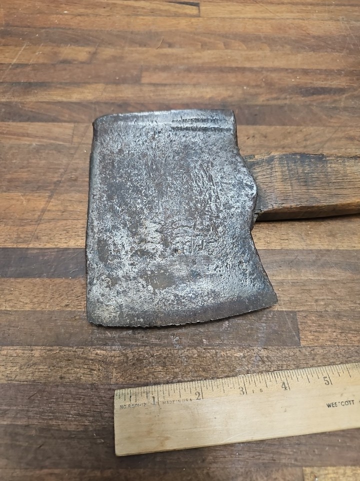 E1- RARE Antique Hand Forged Nearly Square Colonial Felling Axe ...