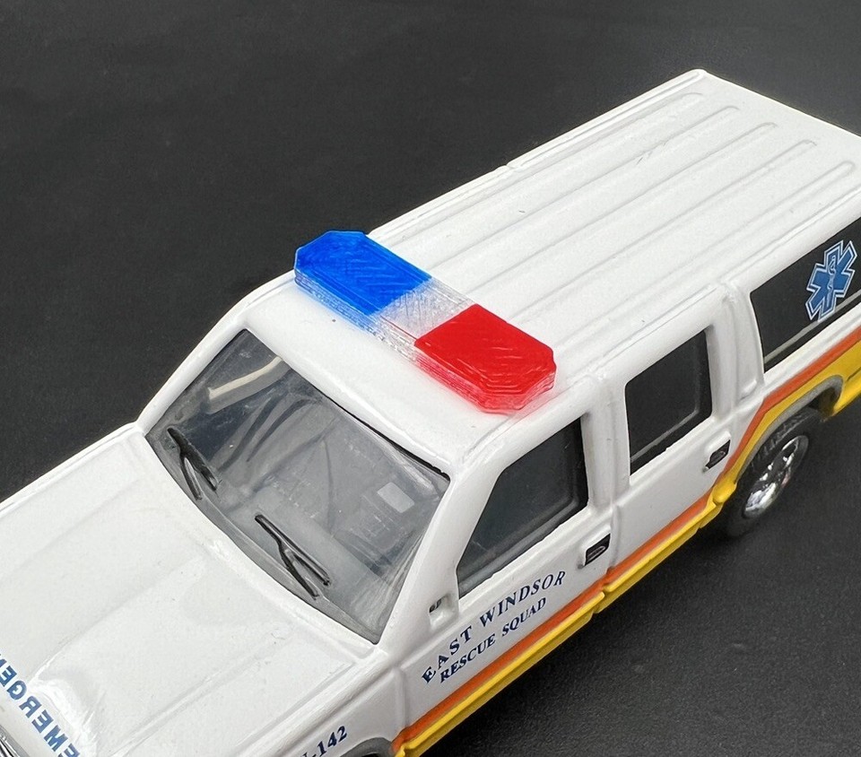 2 Pack 1/64 Blue Red Code 3 Defender Lightbar Greenlight Police Sheriff ...