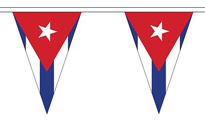 CUBA 20 metre TRIANGLE BUNTING 30 FLAGS flag TRIANGULAR 54 FLAGS CUBAN ...