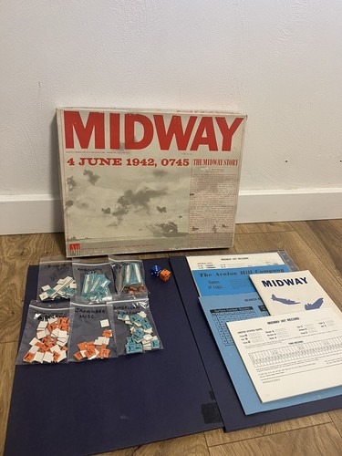 VTG 1964 Avalon Hill MIDWAY Naval Air Battle War Strategy Board Game | eBay