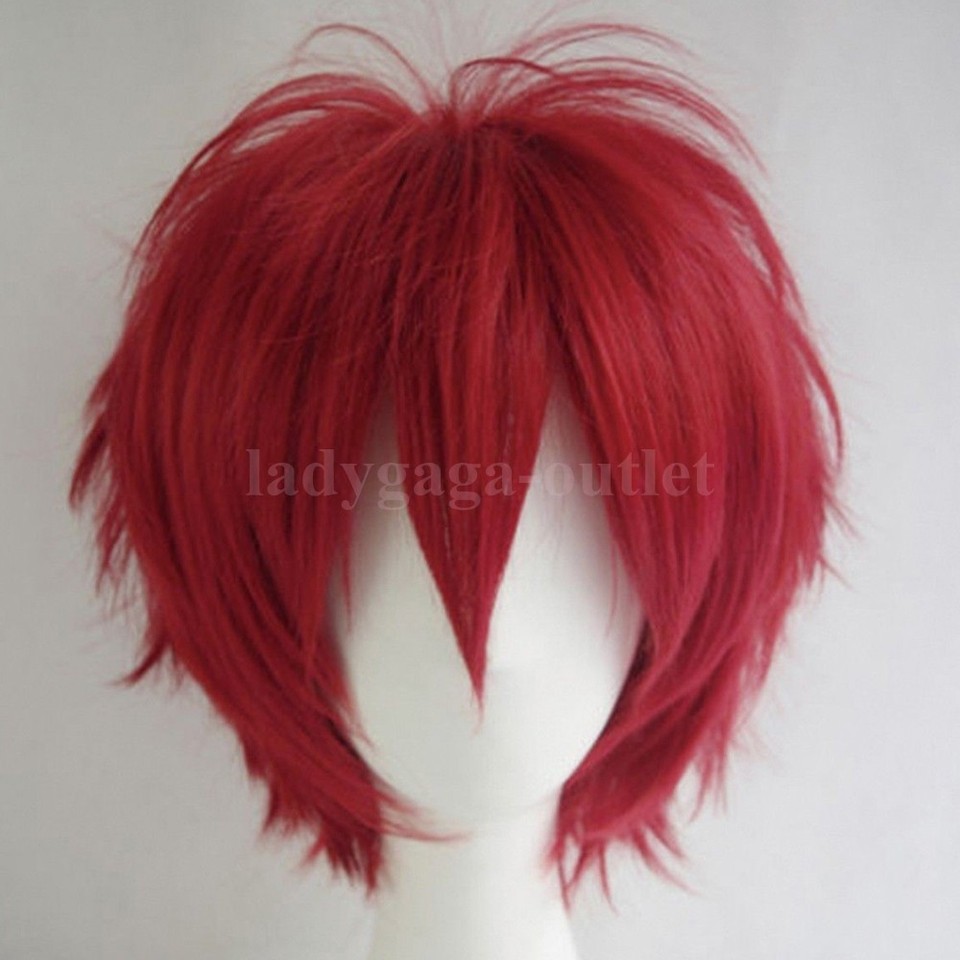 HOT SELL Fashion Cosplay Wig Short Straight Men Boy Cartoon Anime Party ...