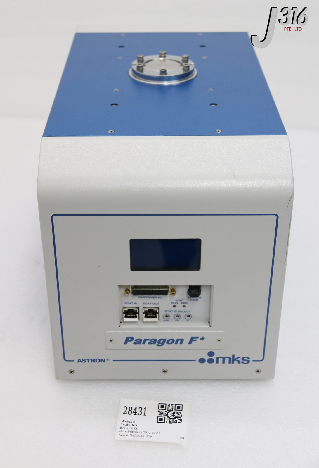 28431 MKS REMOTE PLASMA SOURCE, ASTRON PARAGON F*, 0190-52331 AX7710MTS ...