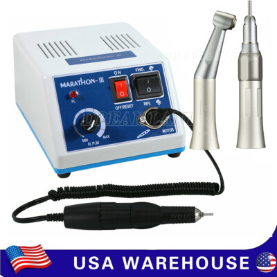Dental Lab Marathon Electric Micro Motor 35K Rpm Contra Angle Straight ...