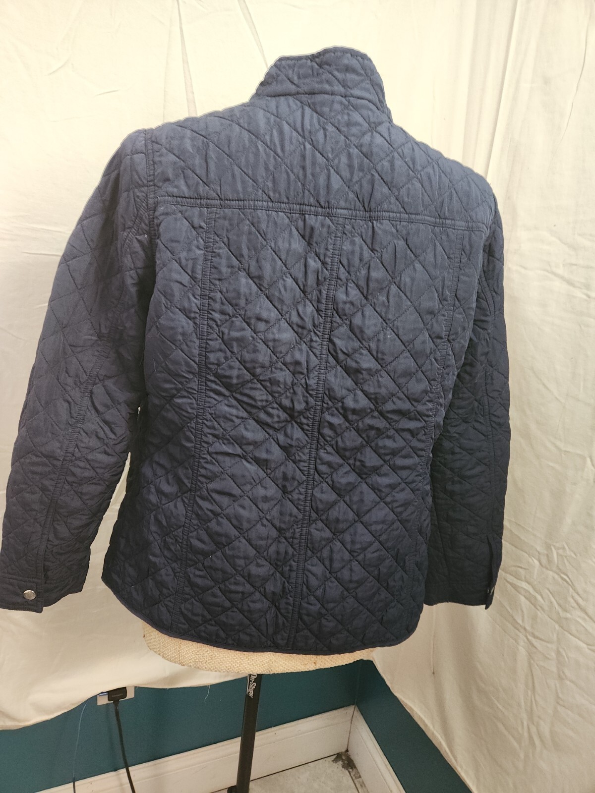 Craft & Barrow Womens Navy Blue Quilted Jacket Size L | eBay